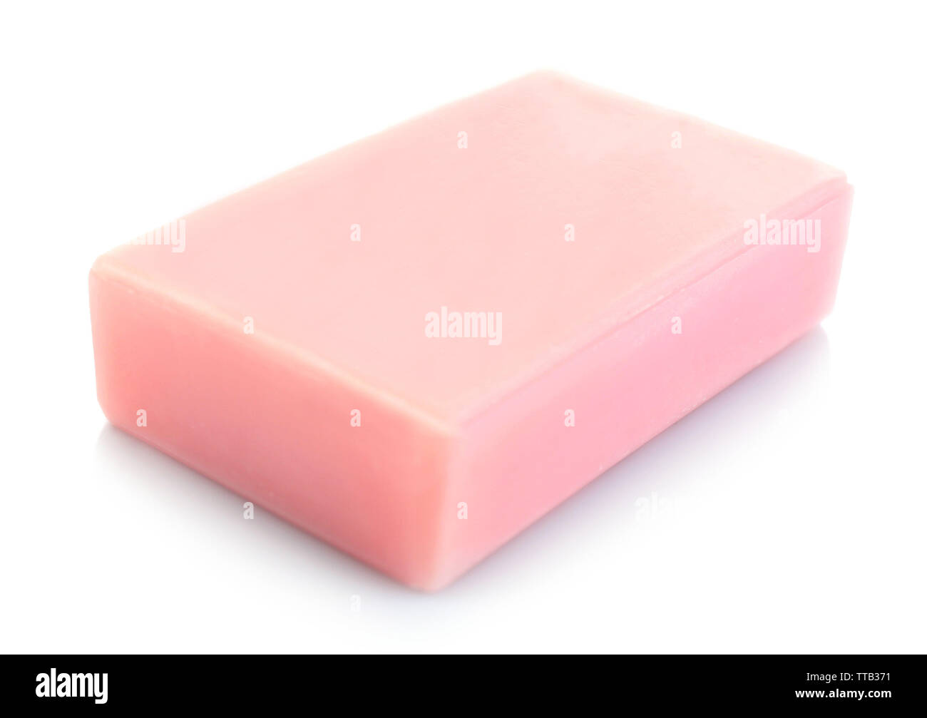Bar of natural soap isolated on white Stock Photo - Alamy