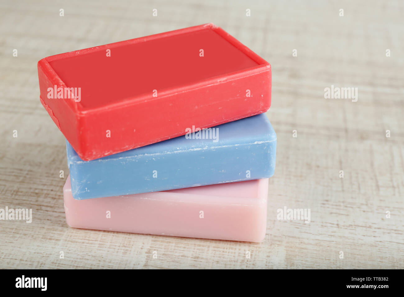 Bars of natural soap on light background Stock Photo - Alamy