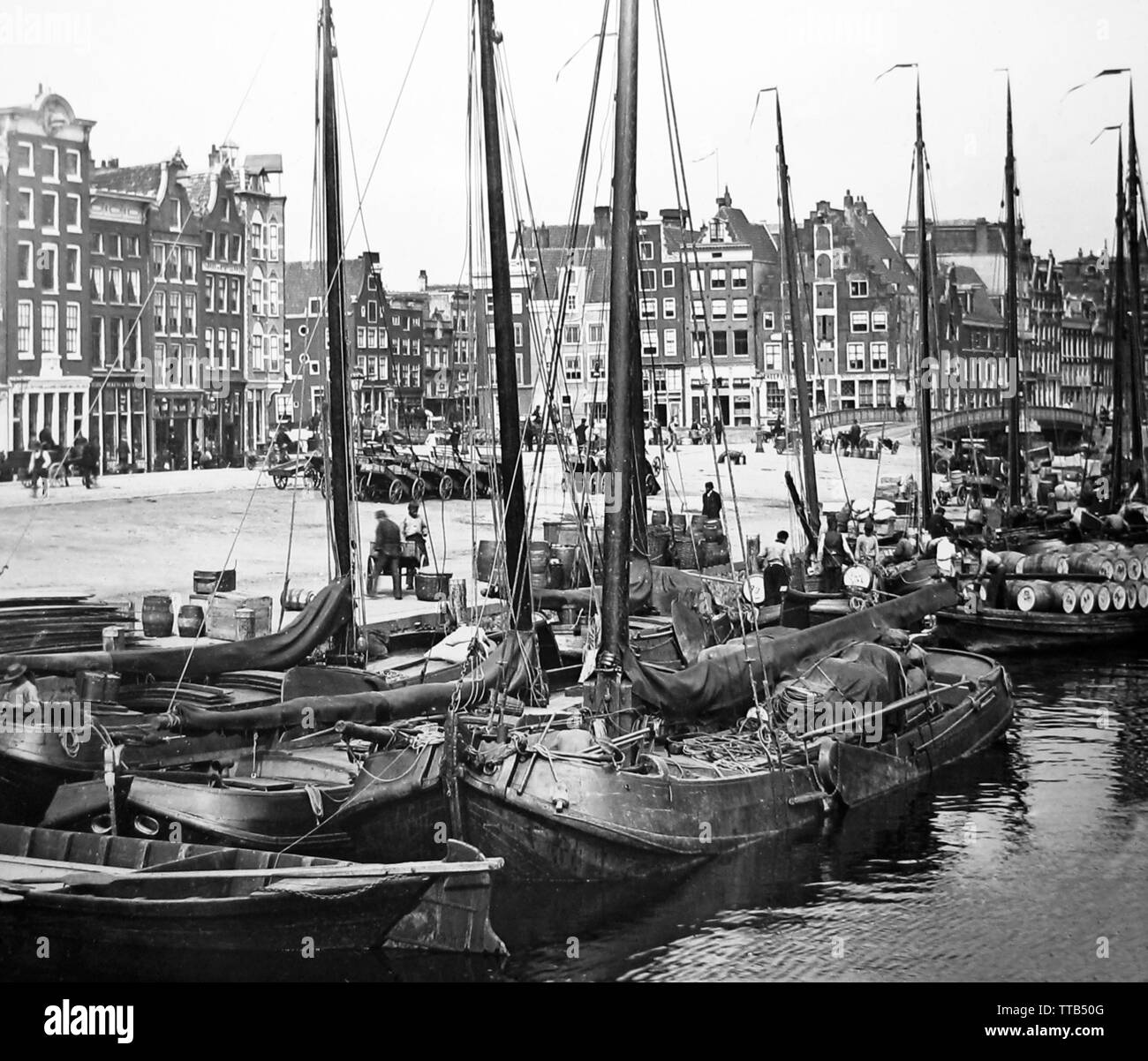 Amsterdam harbour, Netherlands Stock Photo - Alamy