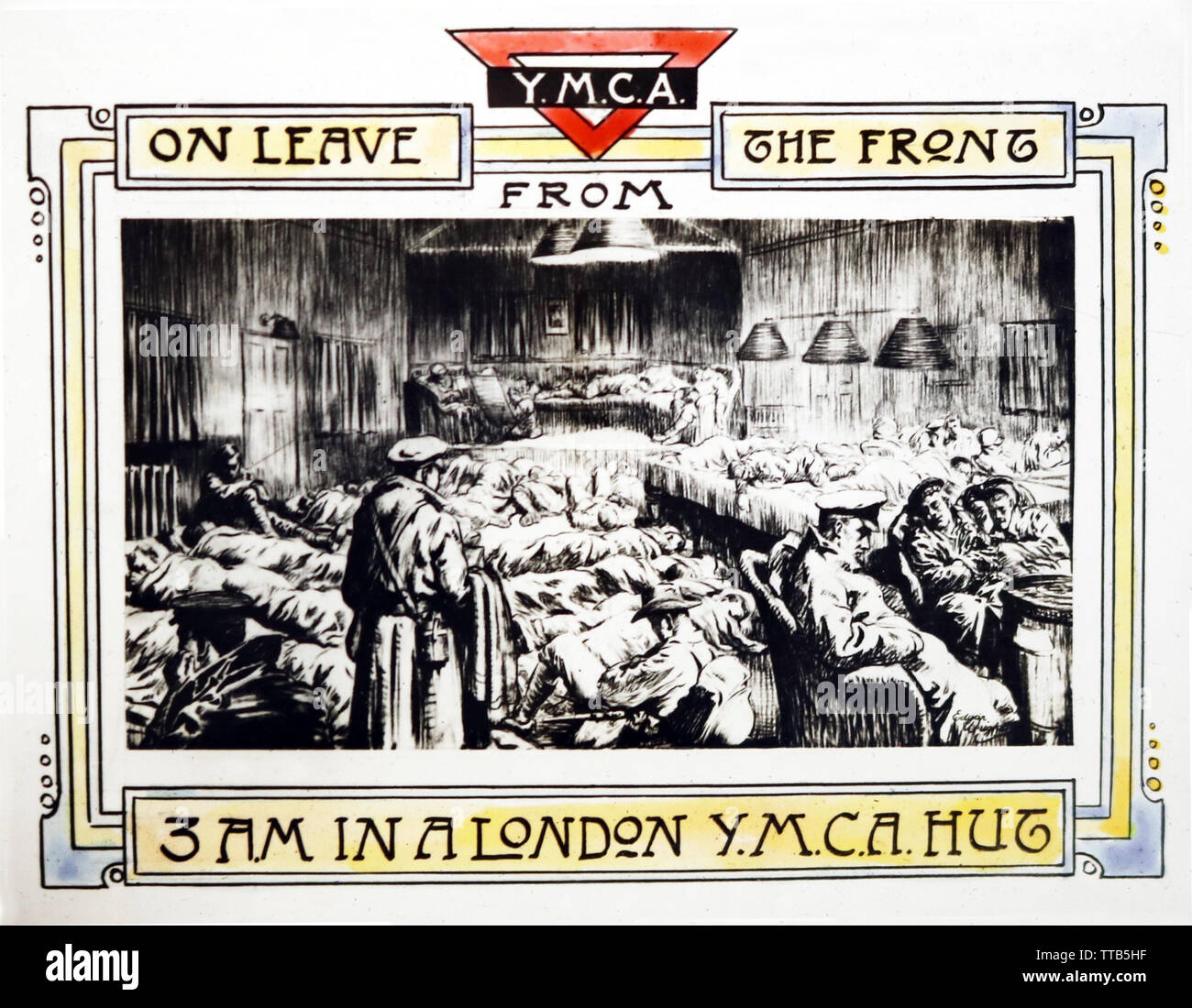 YMCA London Hut during WW1 Stock Photo - Alamy