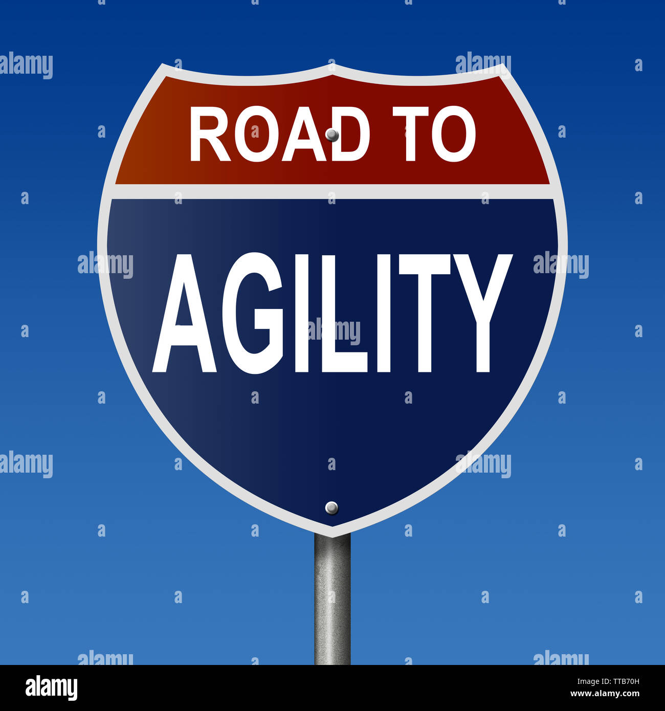 Road to Agility Highway Sign Stock Photo - Alamy
