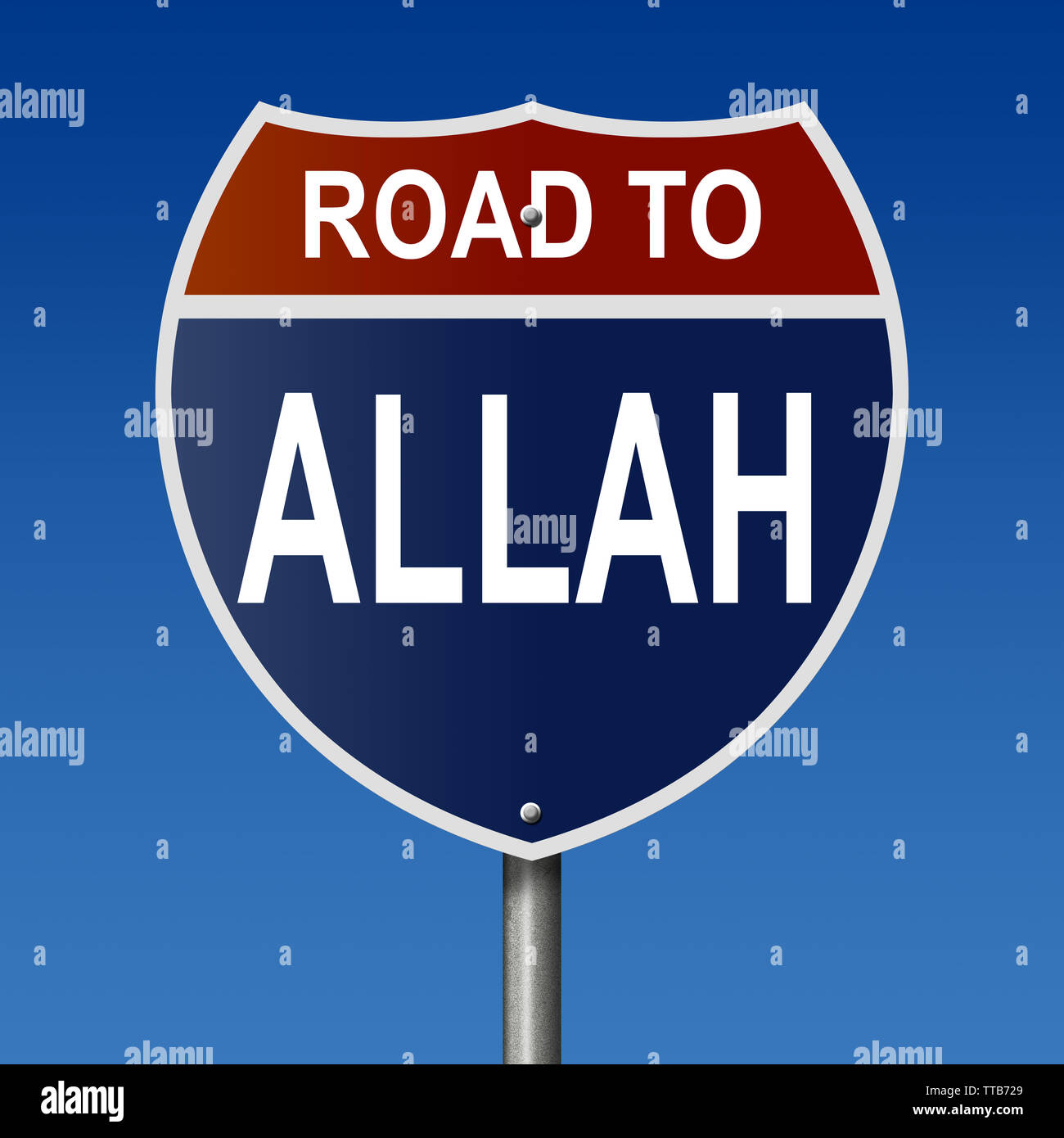 Road to Allah Highway Sign Stock Photo - Alamy