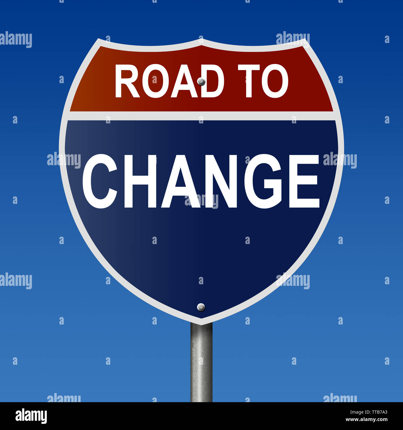 Road to Change Highway Sign Stock Photo - Alamy