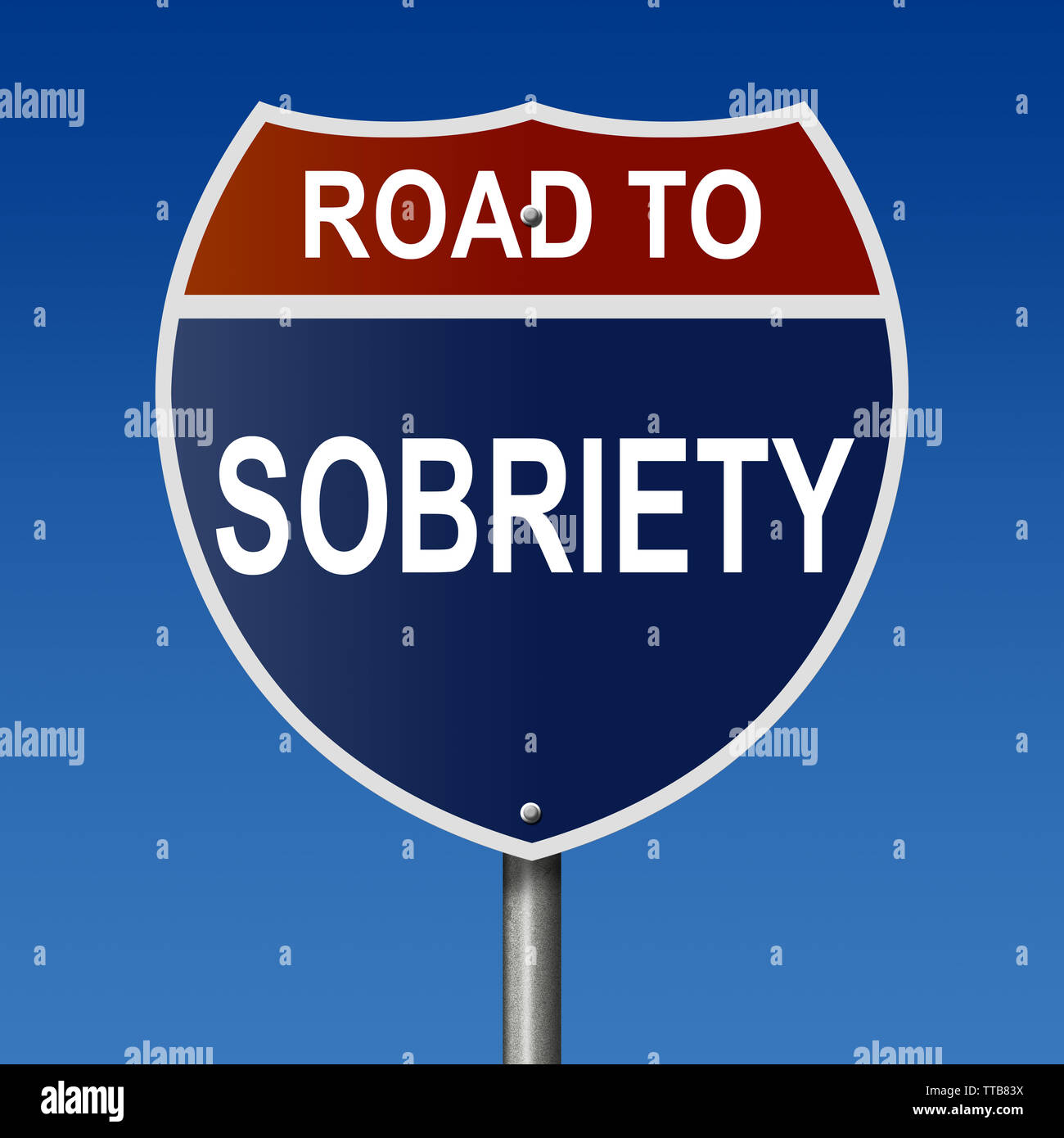 Road to Sobriety Highway Sign Stock Photo - Alamy