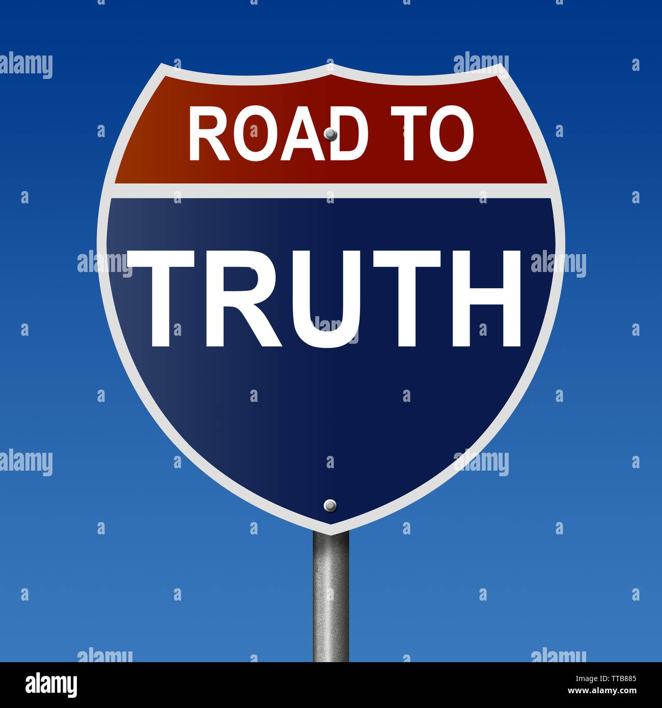 Road to Truth Highway Sign Stock Photo - Alamy