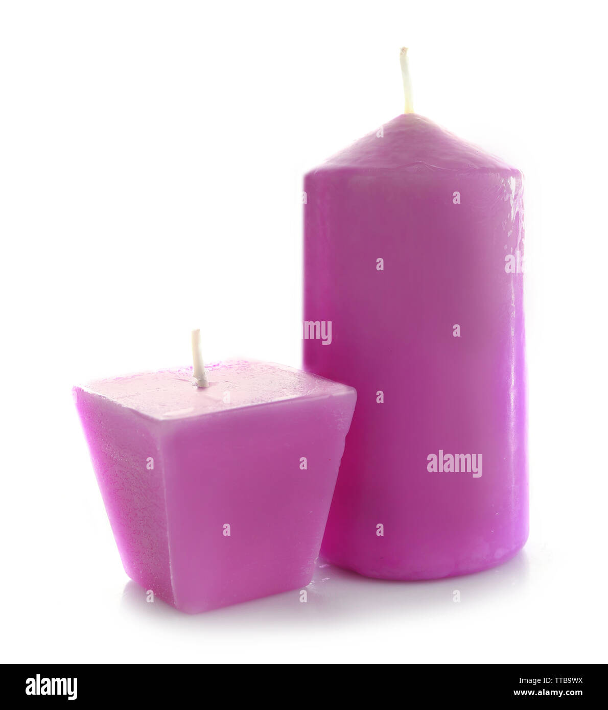 Spa candles on bathroom Cut Out Stock Images & Pictures - Alamy