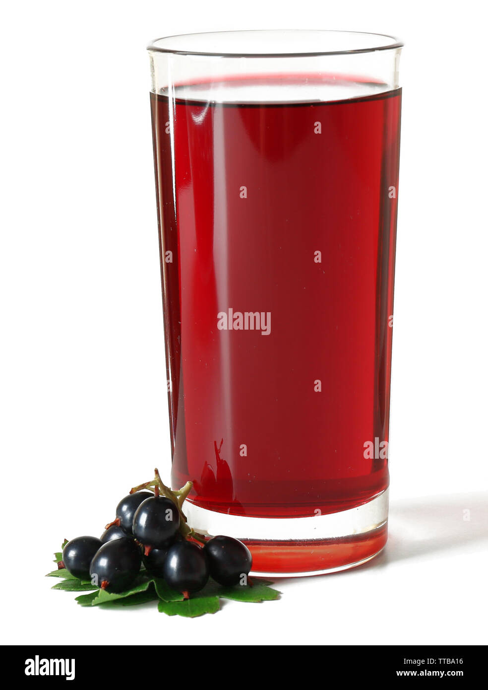 Glass of blackcurrant juice Cut Out Stock Images & Pictures - Alamy