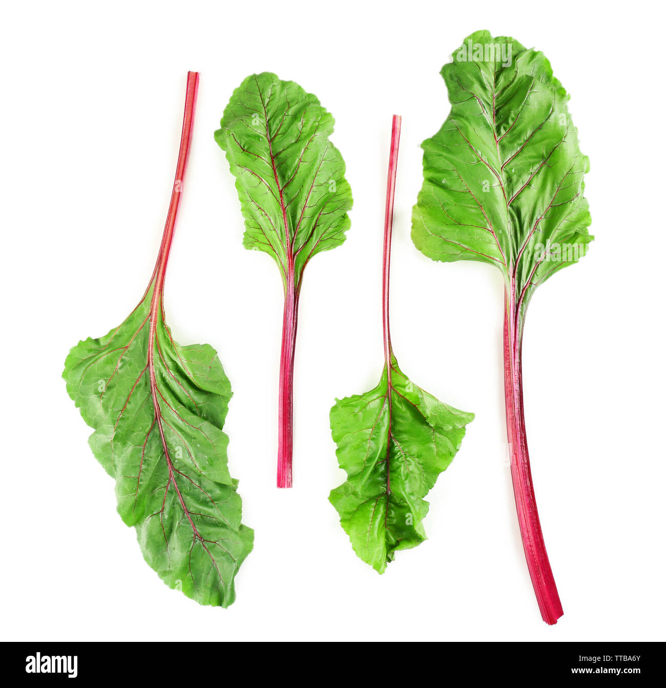 Fresh swiss chard, isolated on white Stock Photo - Alamy