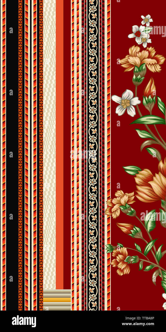 Textile Print Mughal Art miniature manual illustrated artwork Stock ...