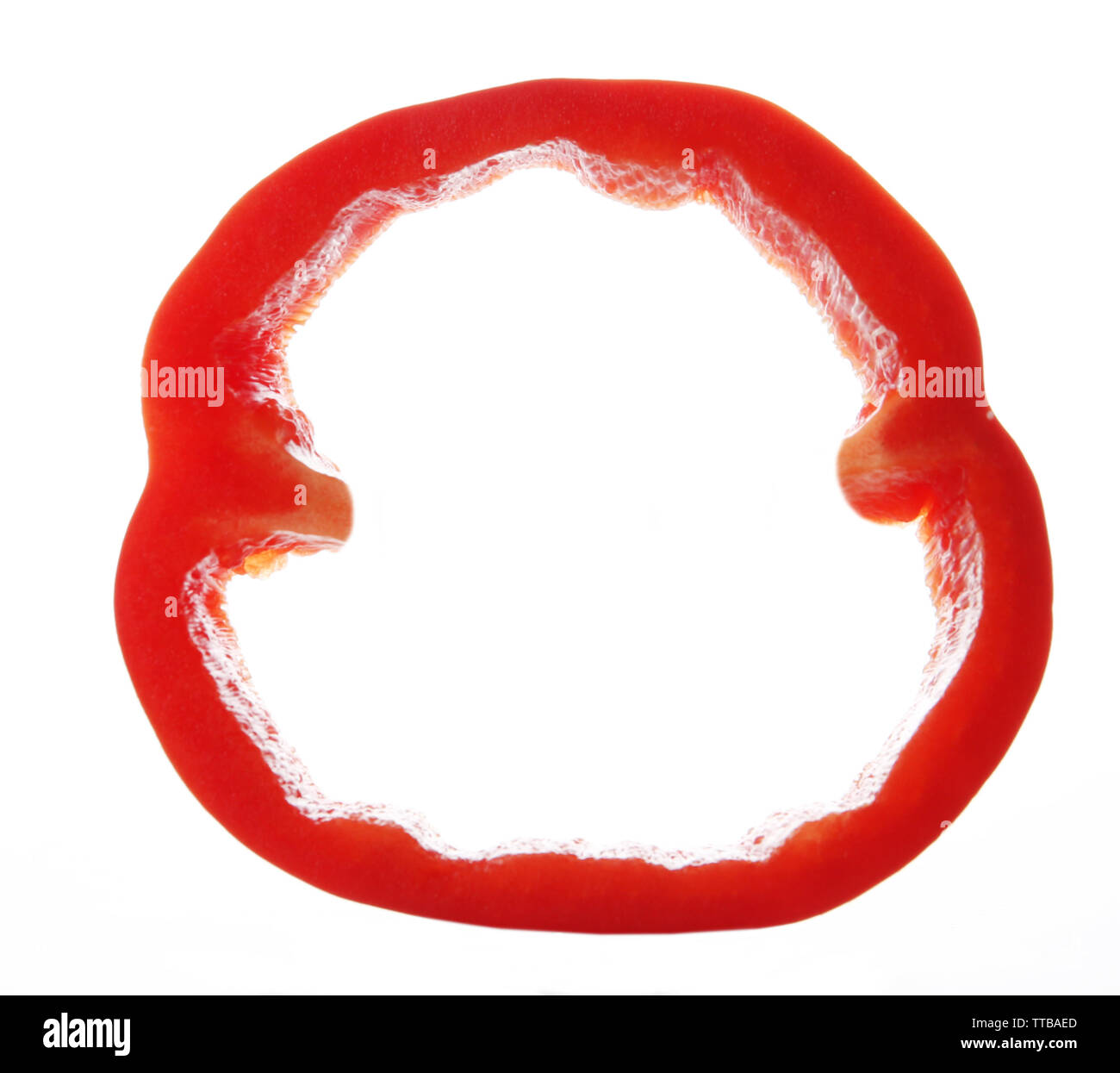 Ring of red pepper isolated on white Stock Photo - Alamy
