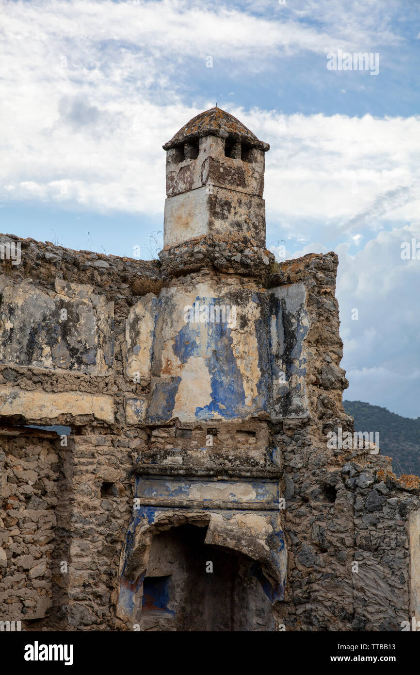 Historical Lycian village of Kayakoy, Fethiye, Mugla, Turkey. Ghost ...
