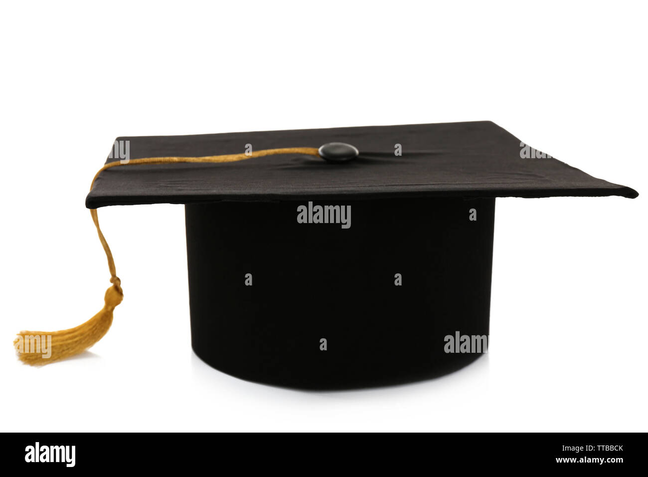 Grad hat isolated on white Stock Photo - Alamy