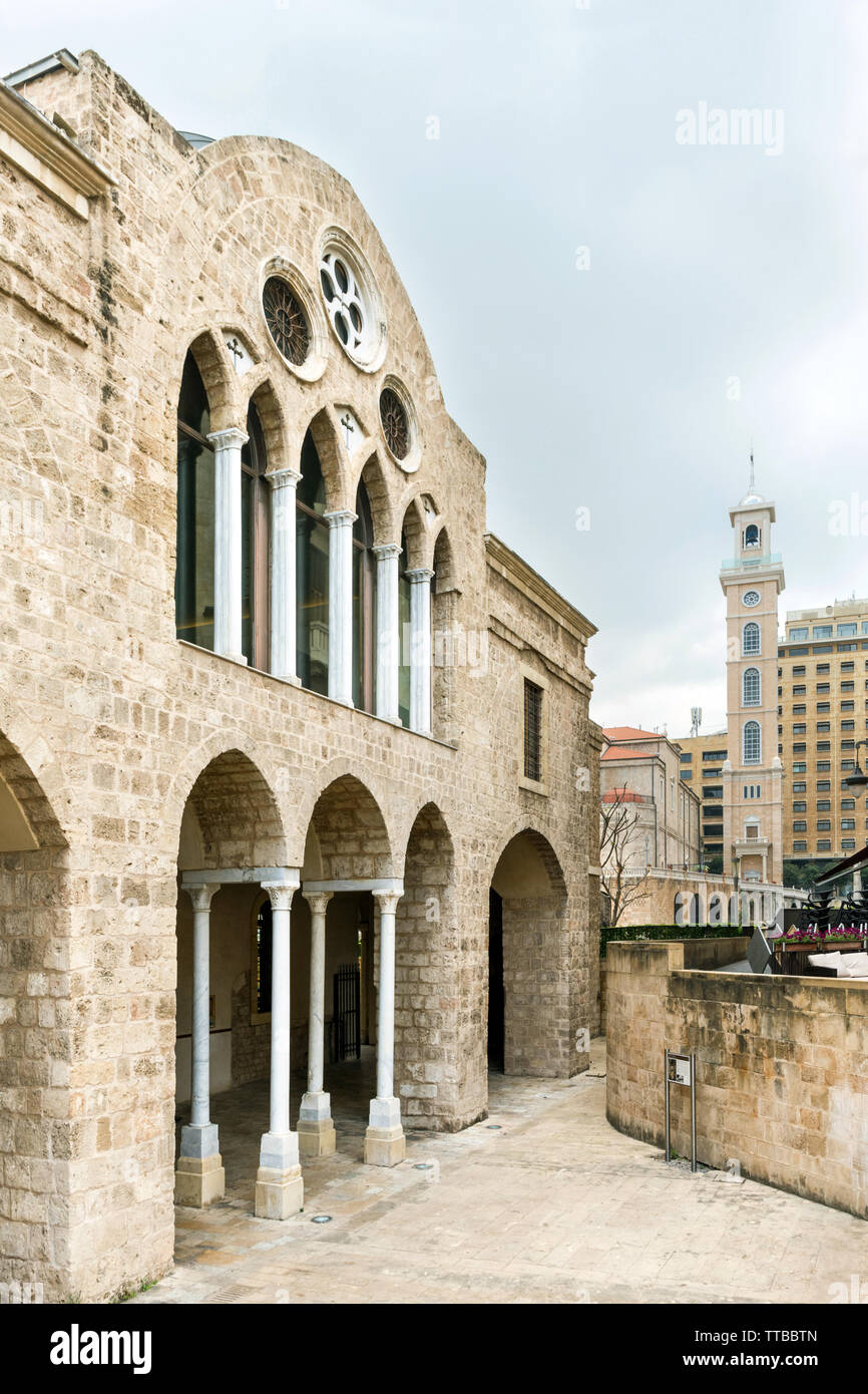 St. Georges Orthodox cathedral and the church tower of St. Georges ...