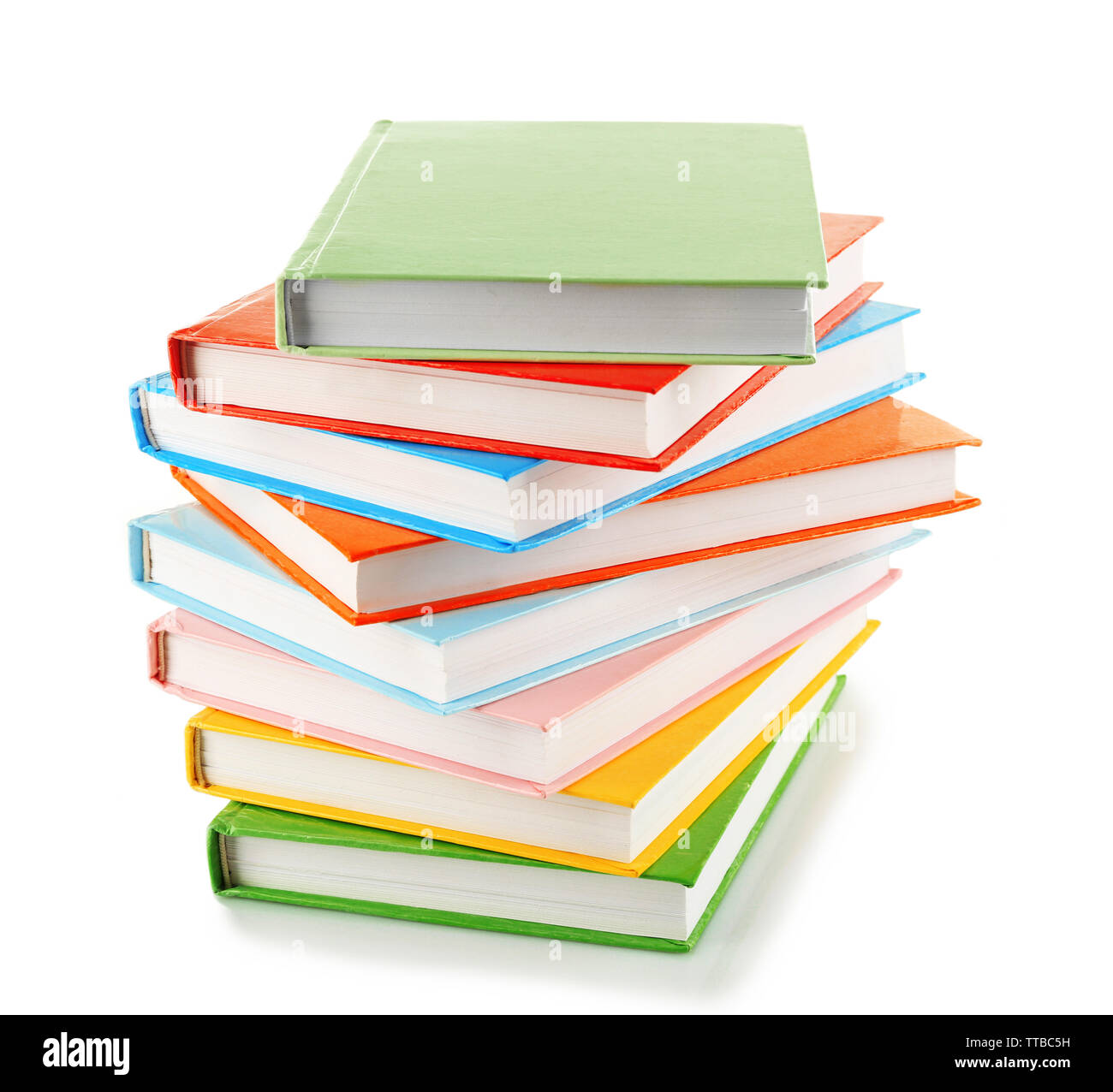 Colorful books isolated on white Stock Photo - Alamy