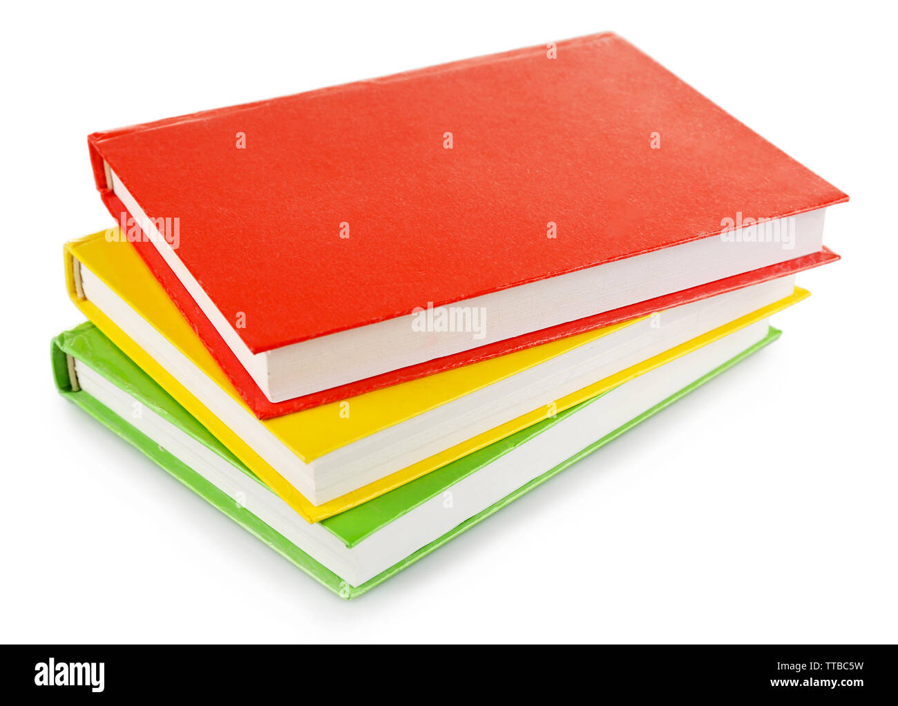 Colorful books isolated on white Stock Photo - Alamy
