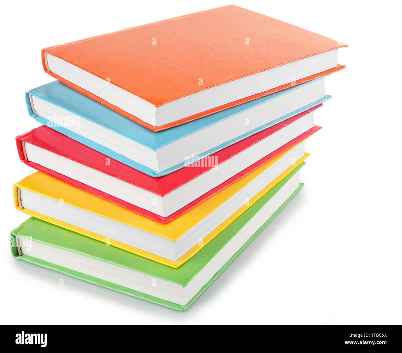 Colorful books isolated on white Stock Photo - Alamy