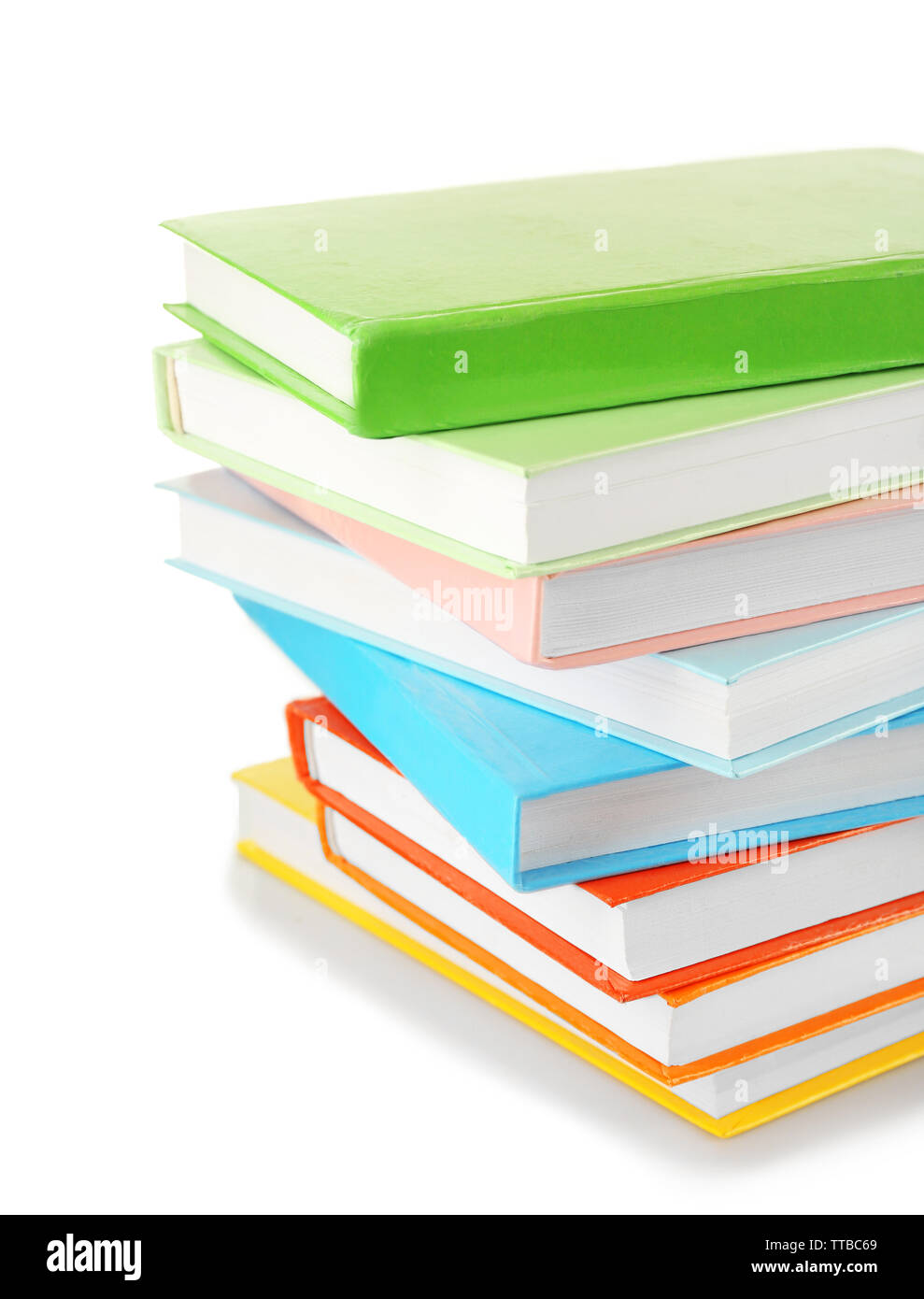 Colorful books isolated on white Stock Photo - Alamy