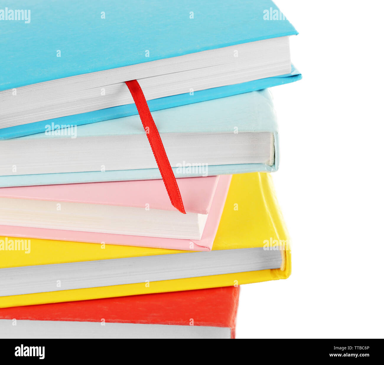 Colorful books isolated on white Stock Photo - Alamy