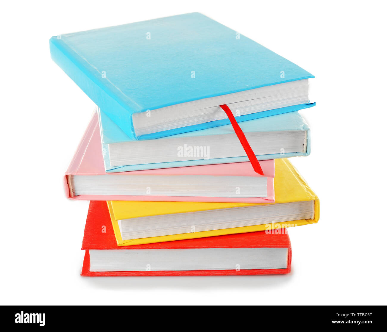 Colorful books isolated on white Stock Photo - Alamy