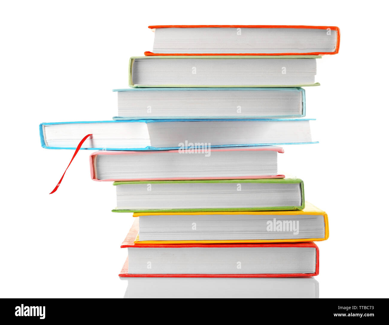 Colorful books isolated on white Stock Photo - Alamy