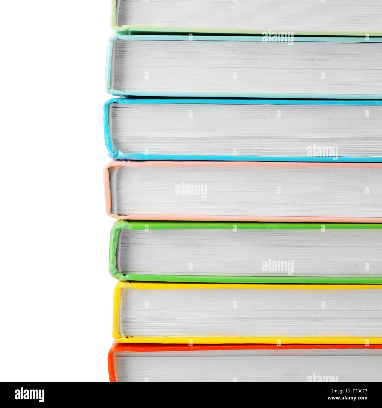 Colorful books isolated on white Stock Photo - Alamy