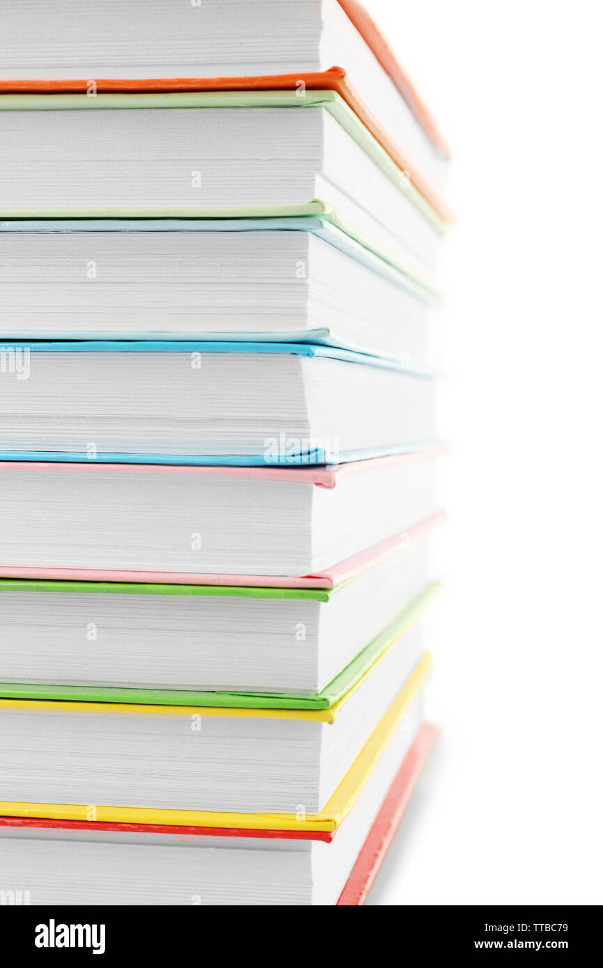 Colorful books isolated on white Stock Photo - Alamy