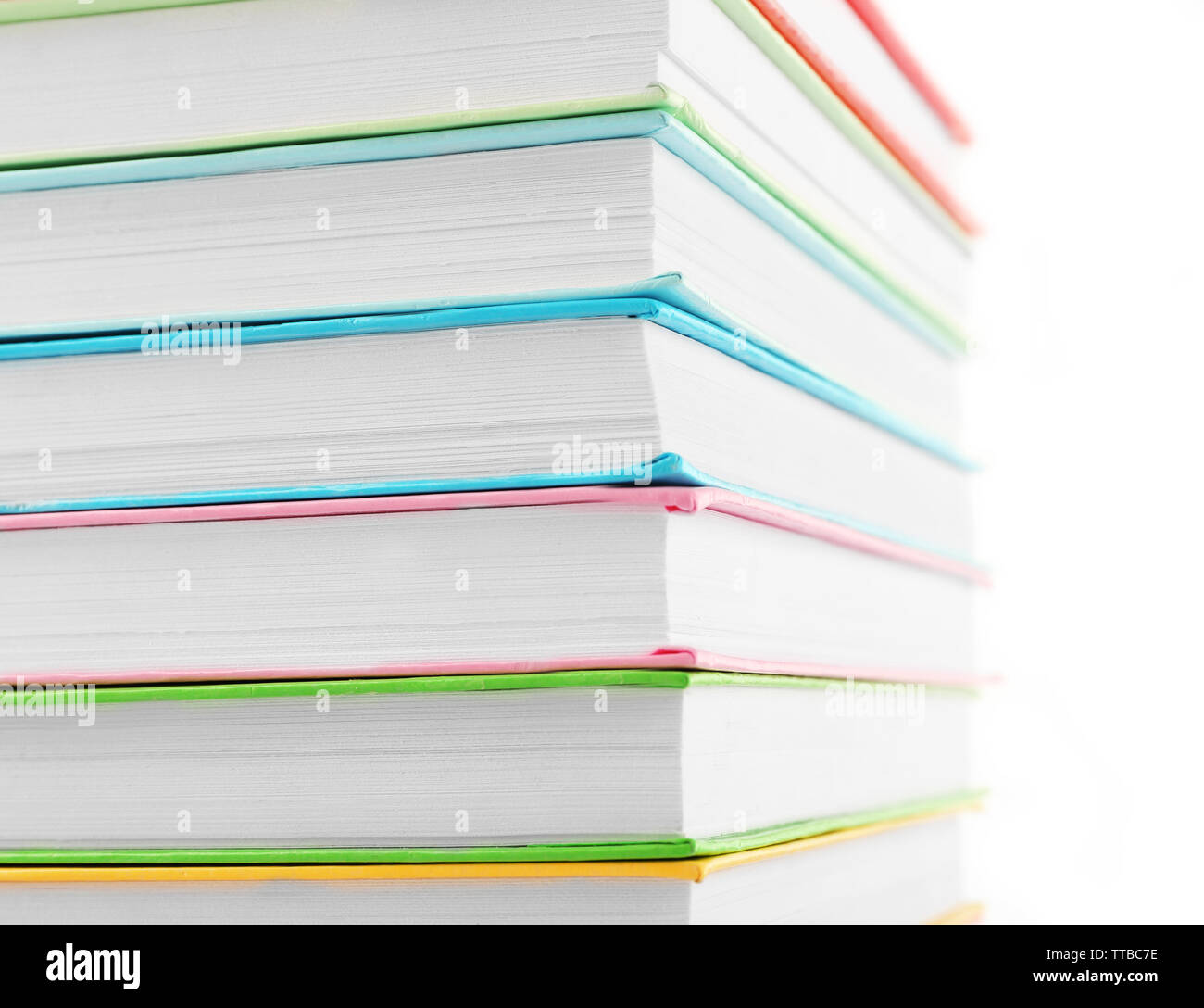 Colorful books isolated on white Stock Photo - Alamy