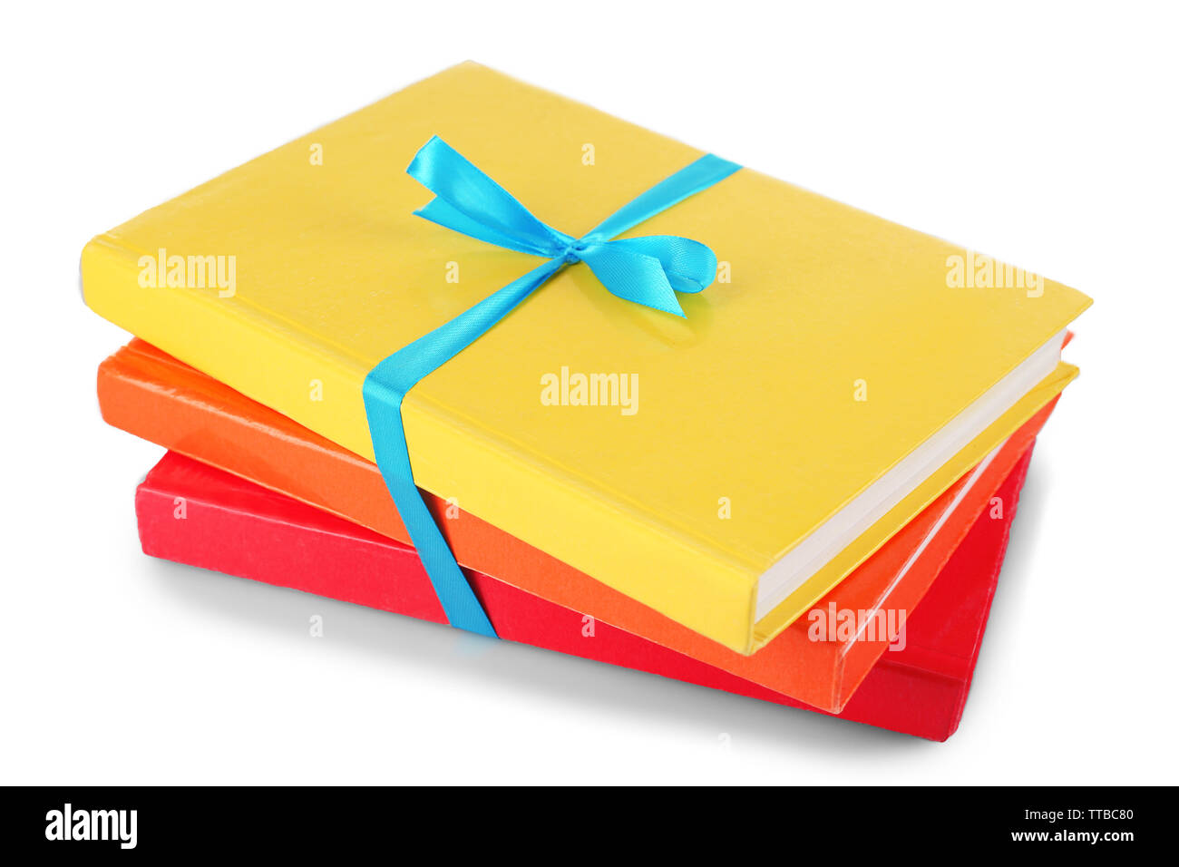 Colorful books isolated on white Stock Photo - Alamy