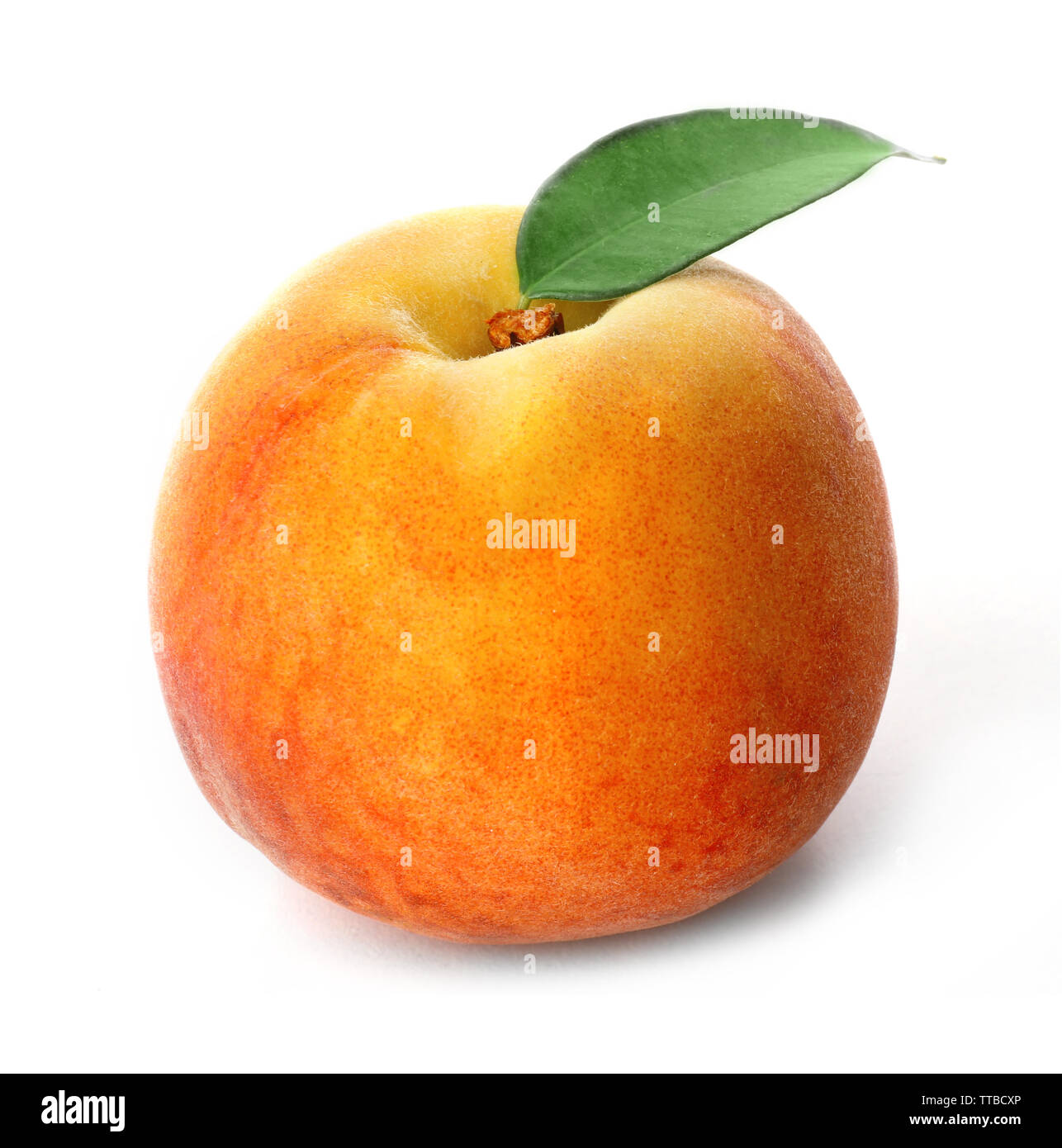 Fresh peach isolated on white Stock Photo - Alamy