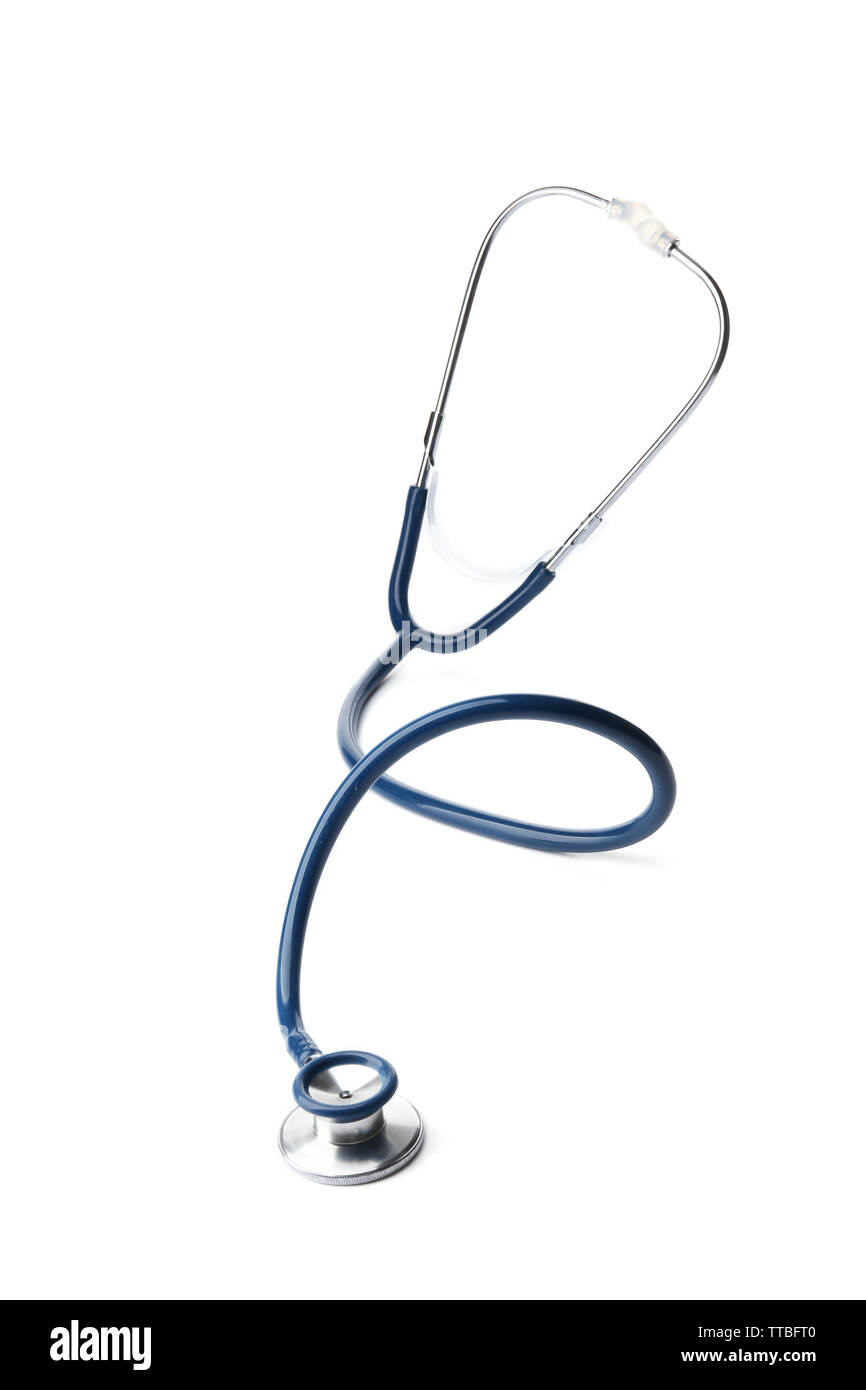 Stethoscope isolated on white Stock Photo - Alamy