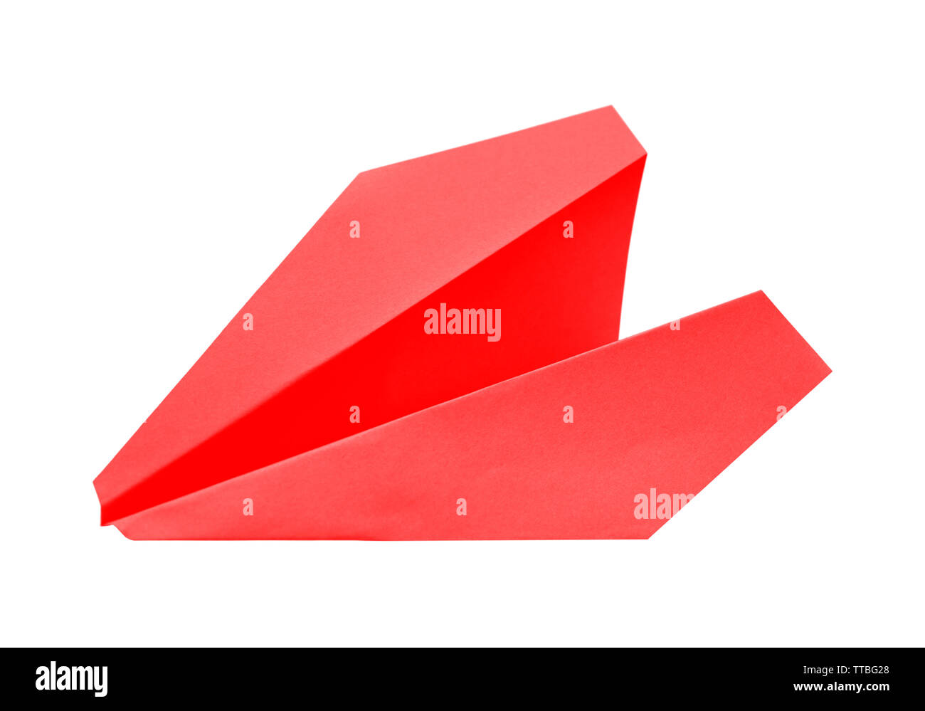 paper plane made of color paper isolated on whte Stock Photo - Alamy