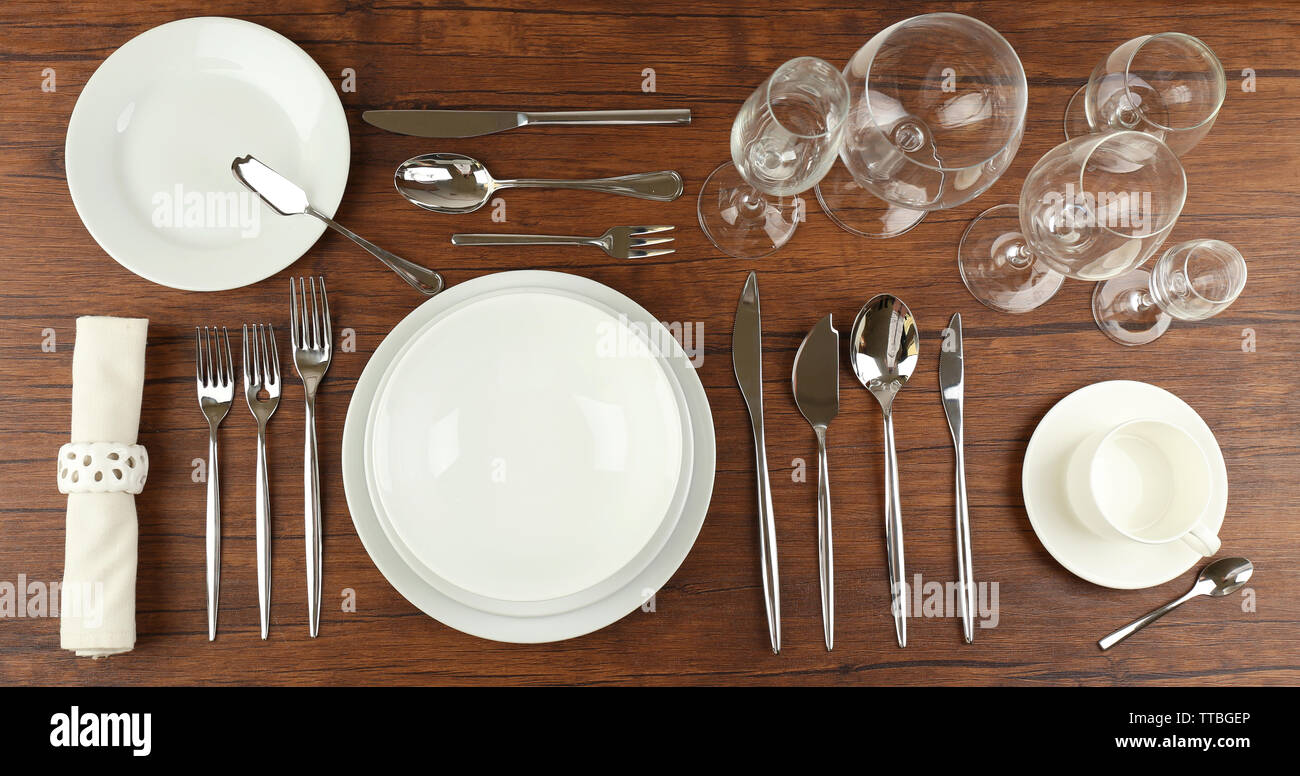 Table setting, close up Stock Photo - Alamy