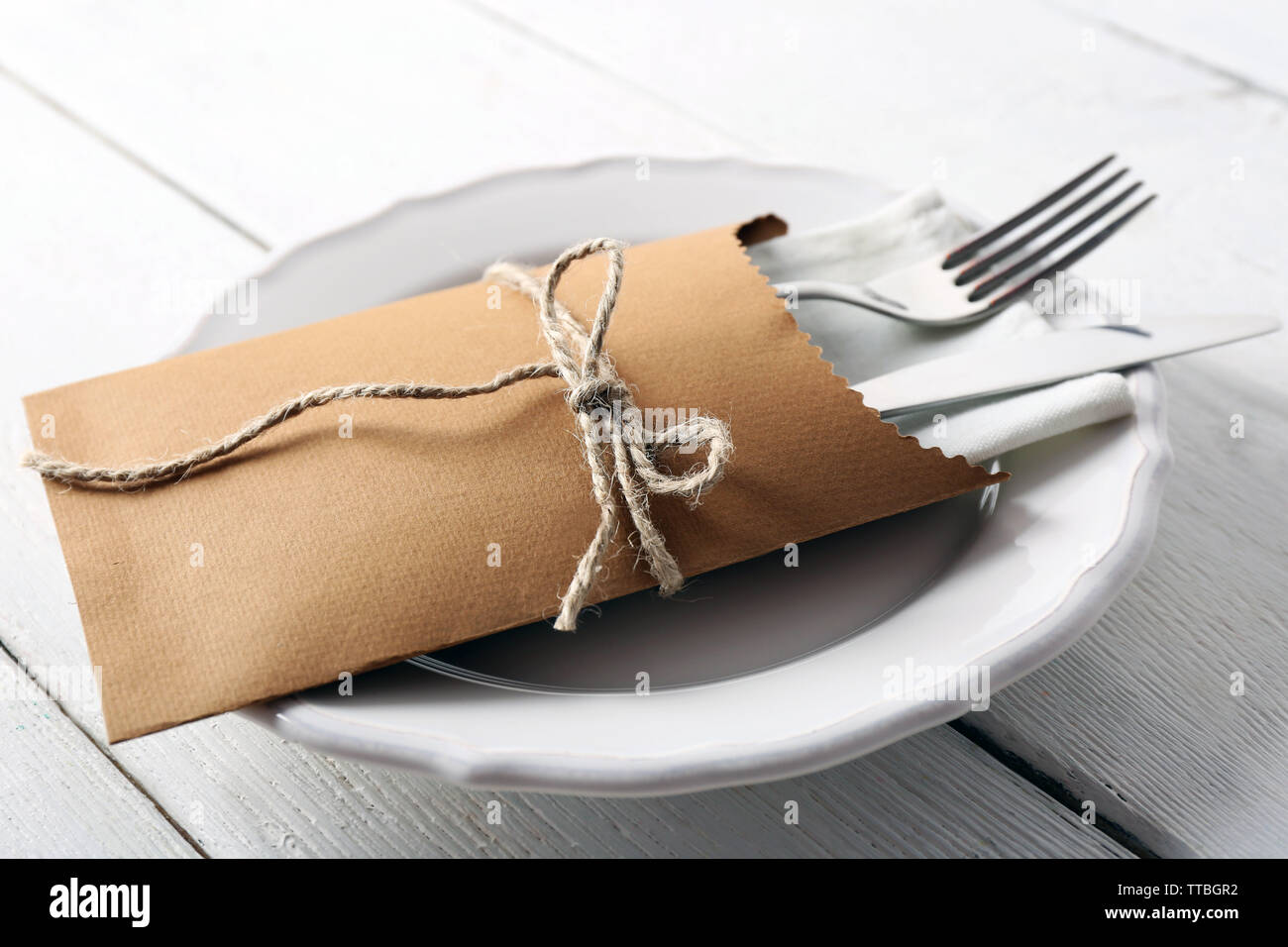 Table setting close-up Stock Photo - Alamy