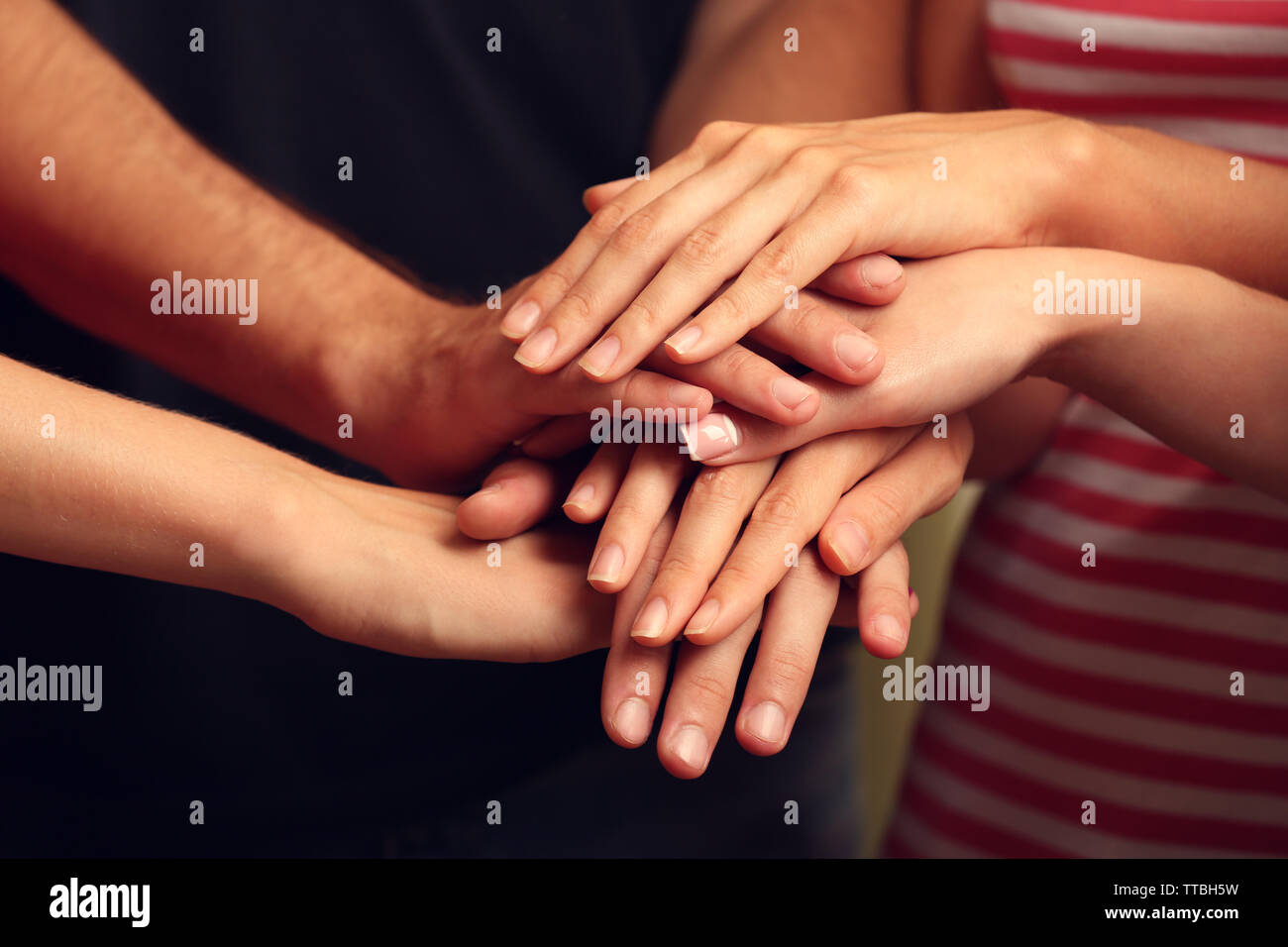 United hands close up Stock Photo - Alamy