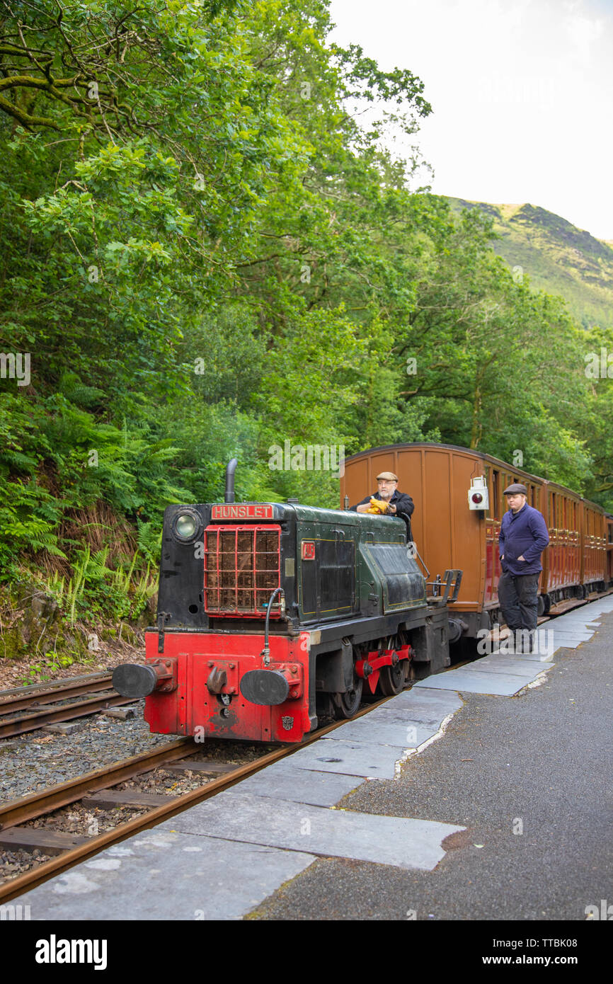 A diesel engineering Locomotive on the Heritage Talyllyn Railway, Wales ...