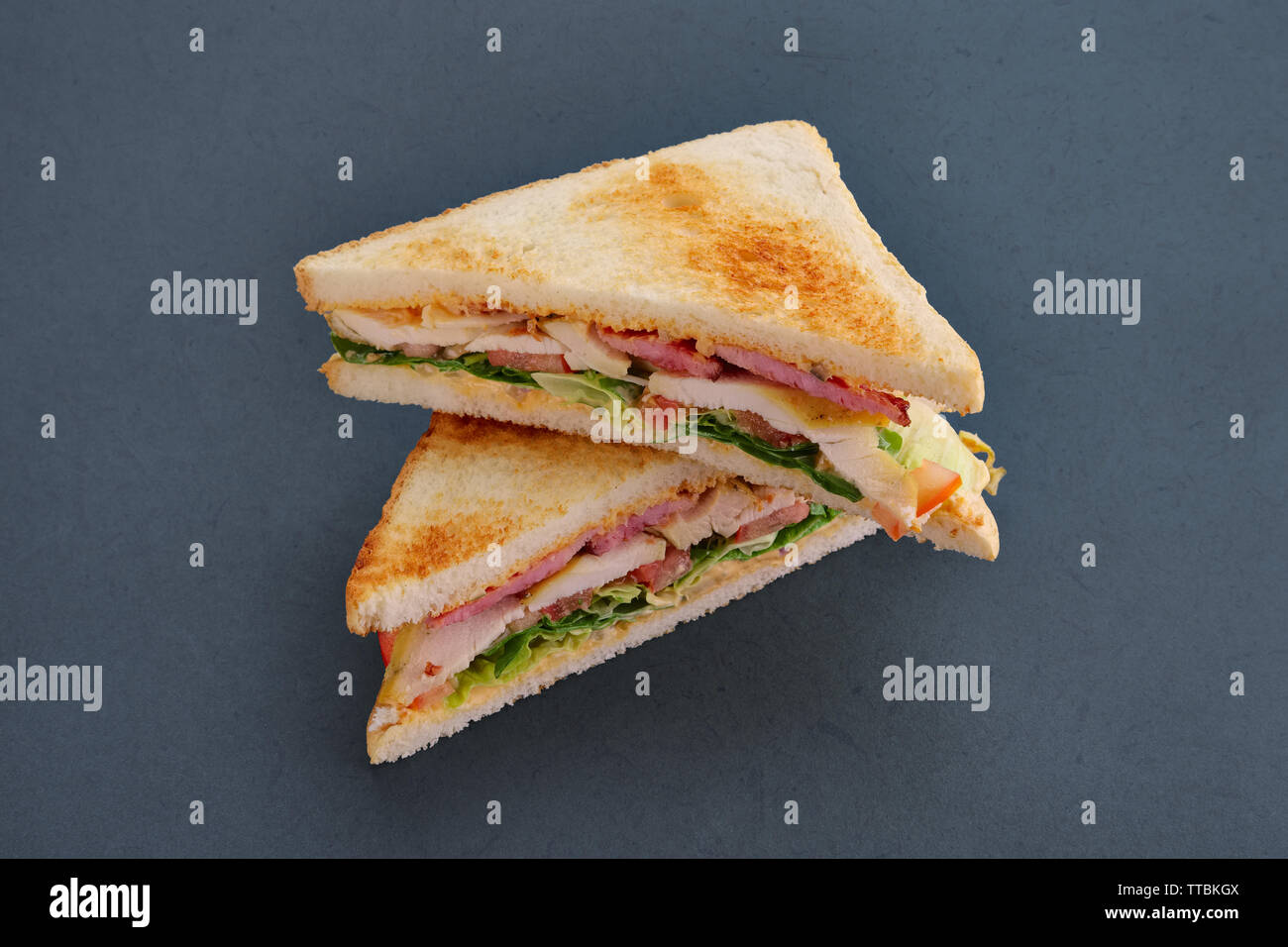 Bacon and turkey club sandwich hi-res stock photography and images - Alamy