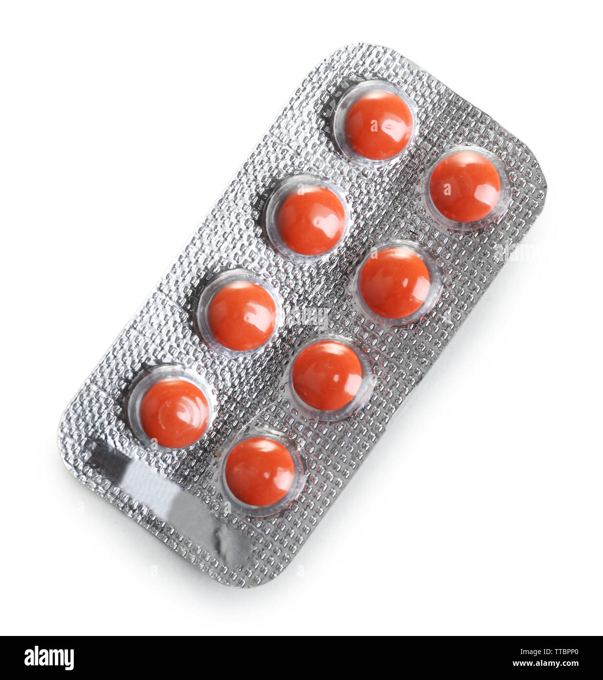 Blister pack white orange pills isolated Cut Out Stock Images ...
