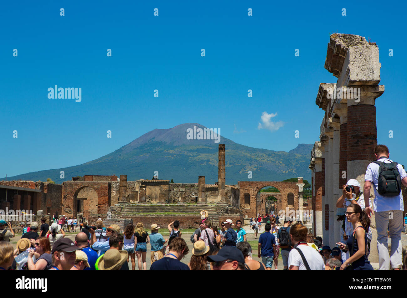Pompeii, an ancient Roman city near modern Naples in the Campania ...