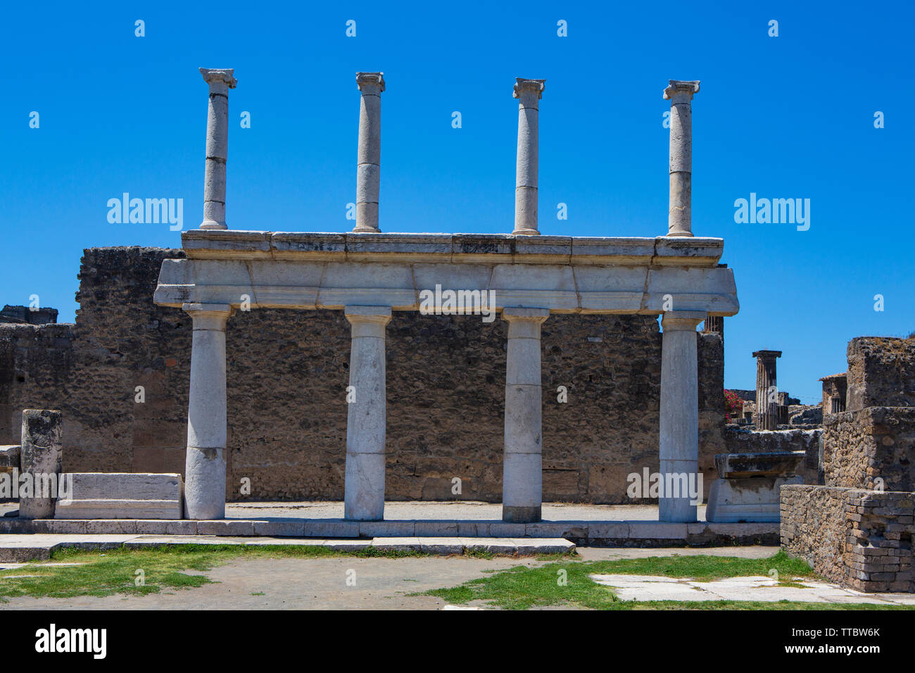 Pompeii, an ancient Roman city near modern Naples in the Campania ...