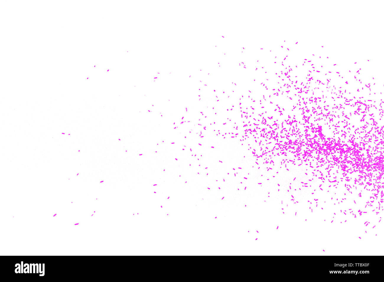 Pink falling particles round shape on white backround Stock Photo - Alamy