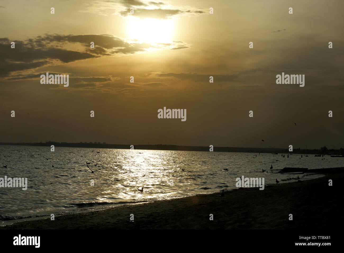 Beautiful sunrise over sea Stock Photo - Alamy
