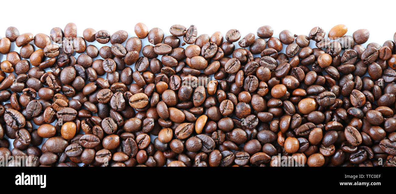 Coffee beans on white background Stock Photo - Alamy