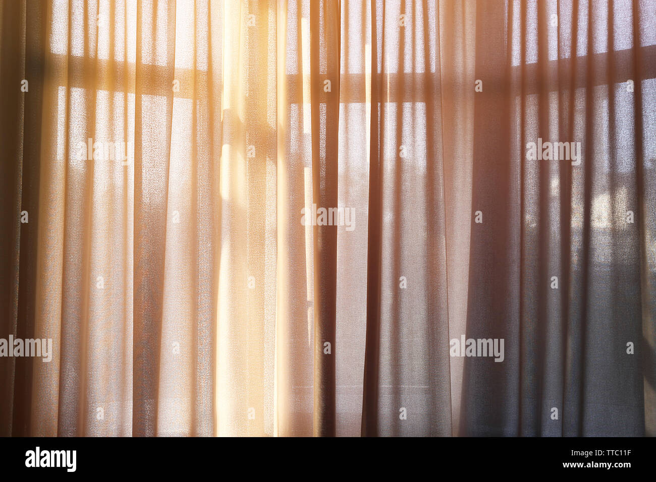 Opened window with beautiful curtains Stock Photo - Alamy