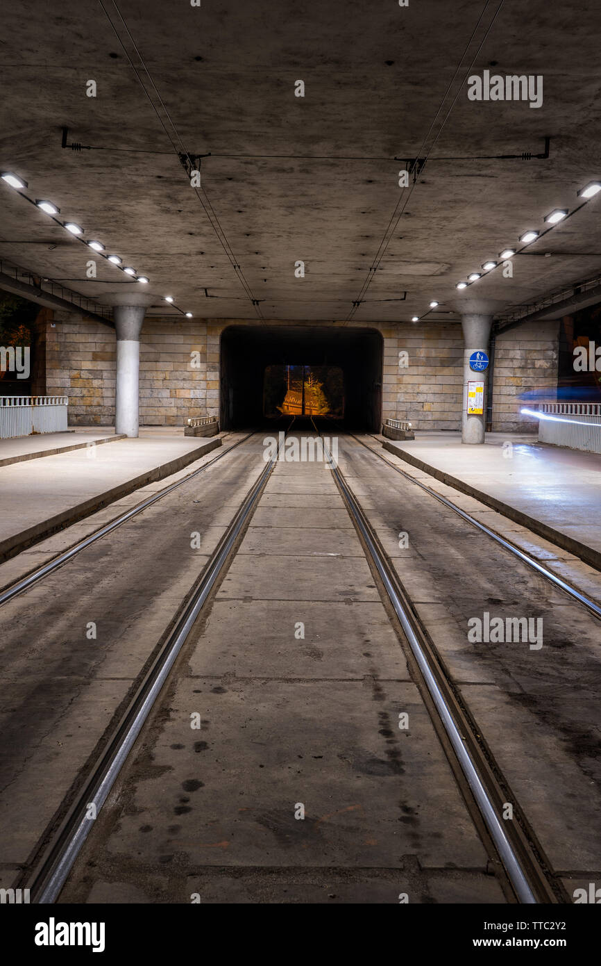 Tramway rail track hi-res stock photography and images - Alamy