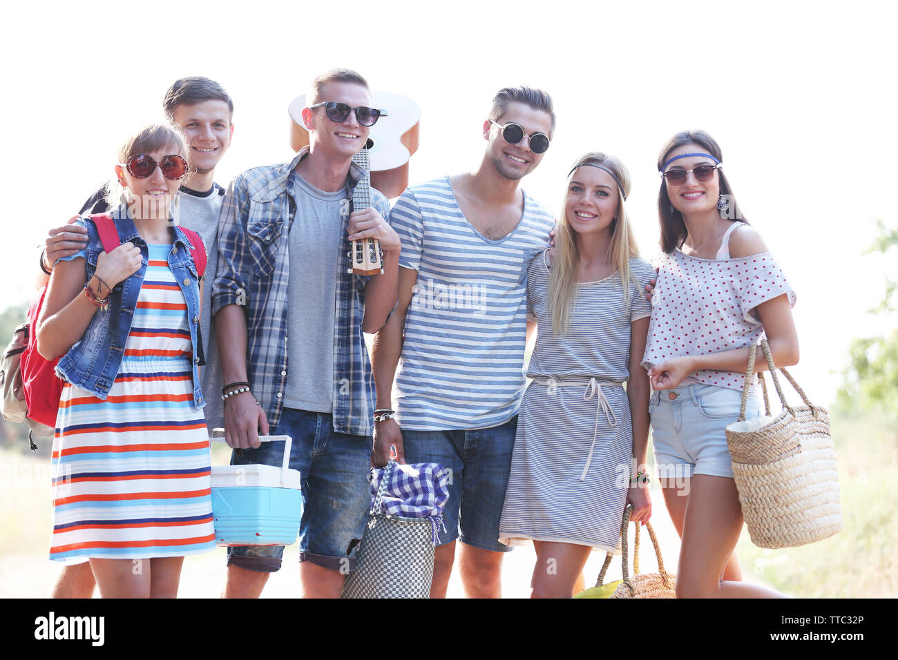 Group of friends on vacation Stock Photo - Alamy