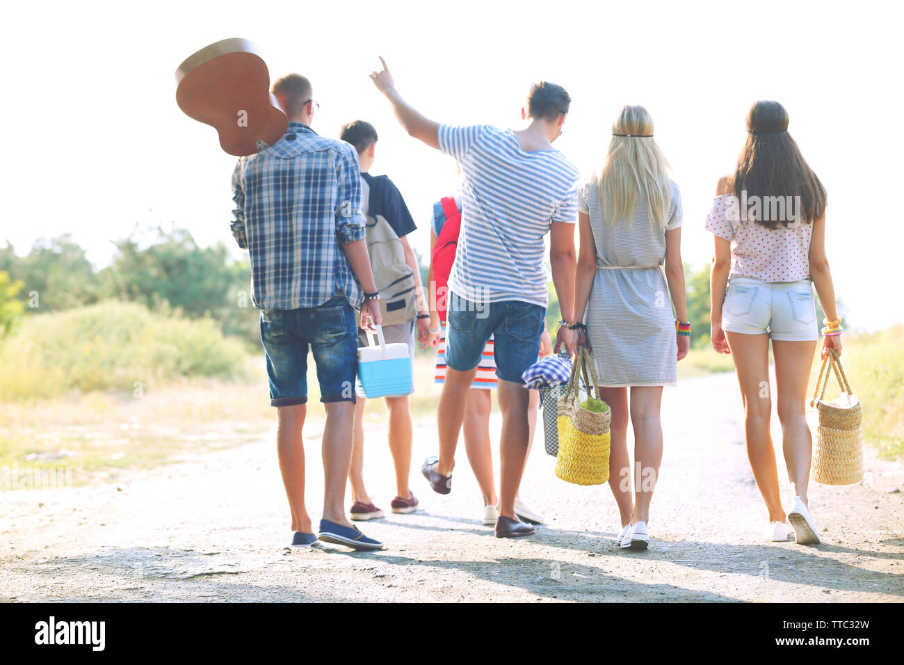 A group of young happy people on rest Stock Photo - Alamy