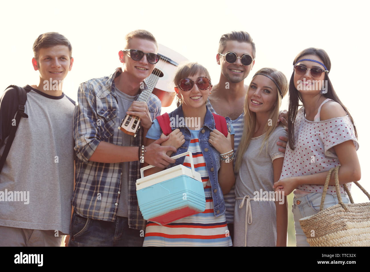 Group of friends on vacation Stock Photo - Alamy