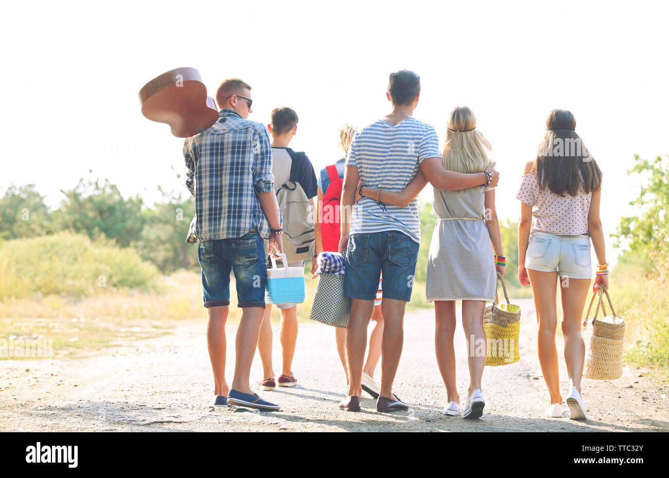 A group of young happy people on rest Stock Photo - Alamy