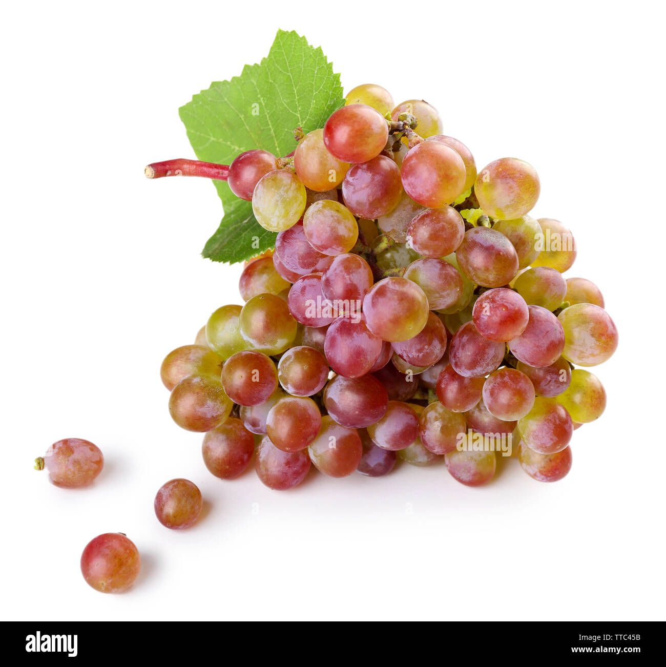 Bunch of sweet red grape isolated on white Stock Photo - Alamy