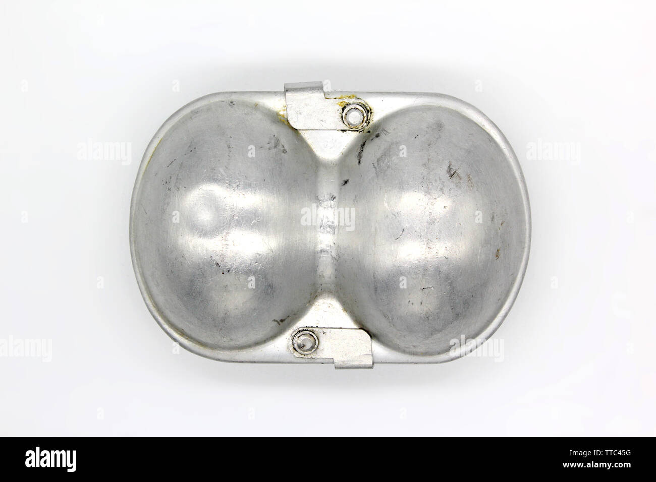 Steel eggs case storage isolated on w white background Stock Photo - Alamy